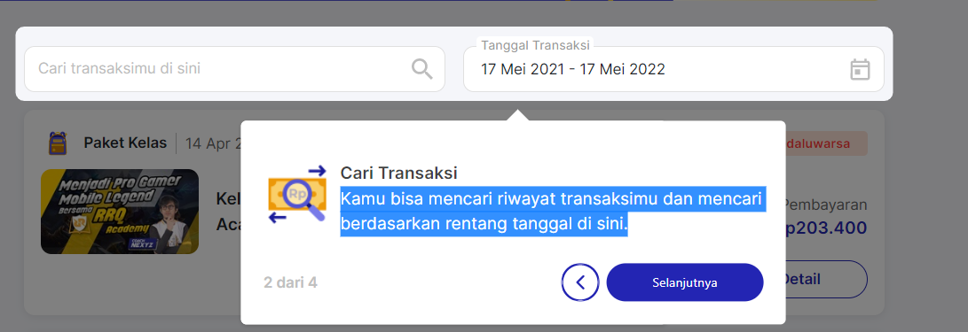 Bagaimana melihat riwayat transaksi saya? - Panduan Sekolah.mu